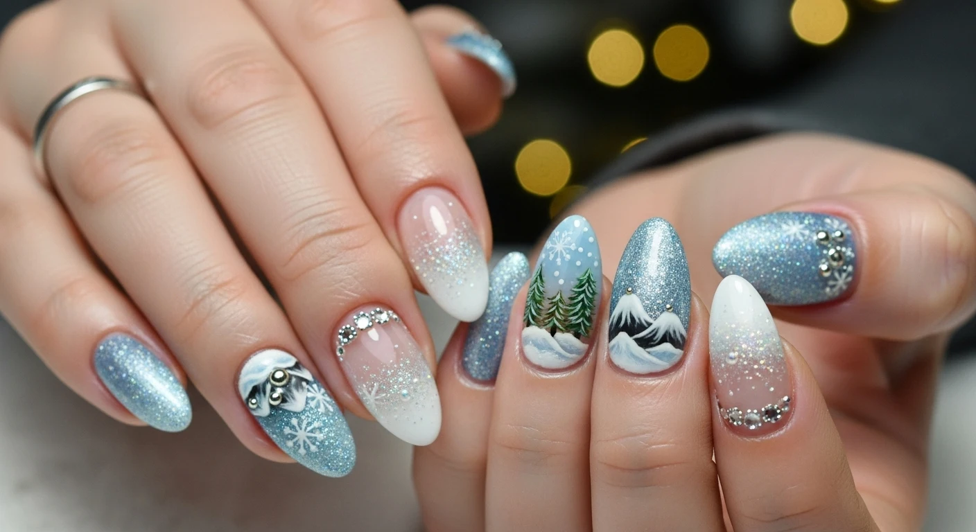 15 Winter Wonderland Nails Inspiration — Icy, Glittery & Dreamy Nail Looks